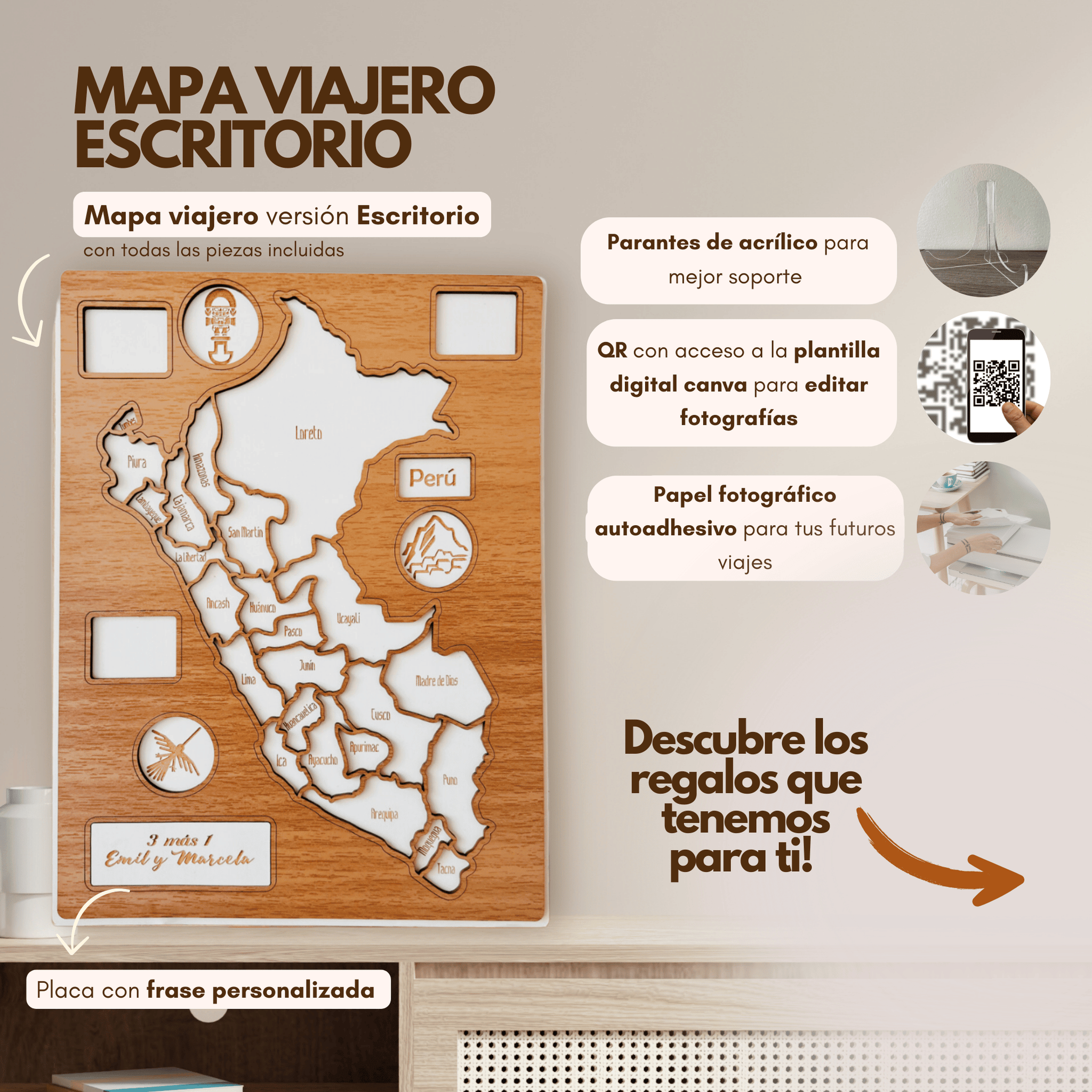 Mapa Escritorio viajero del Perú – tallerkanguro